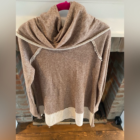 basil lola | Sweaters | Basil Lola Xl Two Toned Khaki Cowl Neck Sweater ...